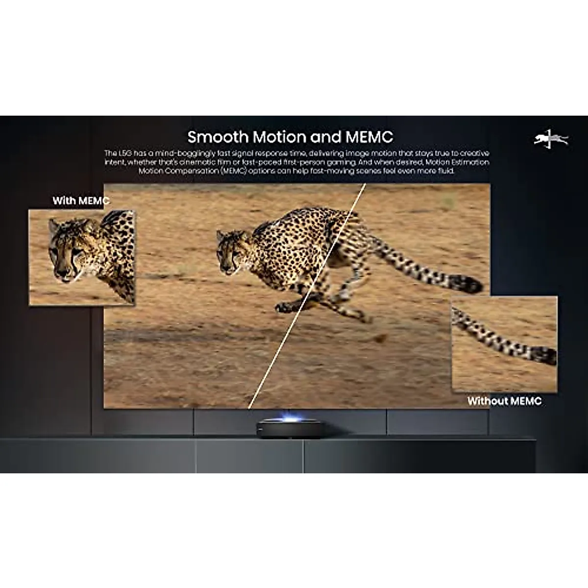 Hisense 100L5G-CINE100A 4K UHD Laser TV, UST Ultra Short Throw Projector with 100" ALR Screen, 2700 ANSI Lumens, Android TV, HDR10, 30W (Stereo) Dolby Atmos, Built-in Alexa and Google Assistant
