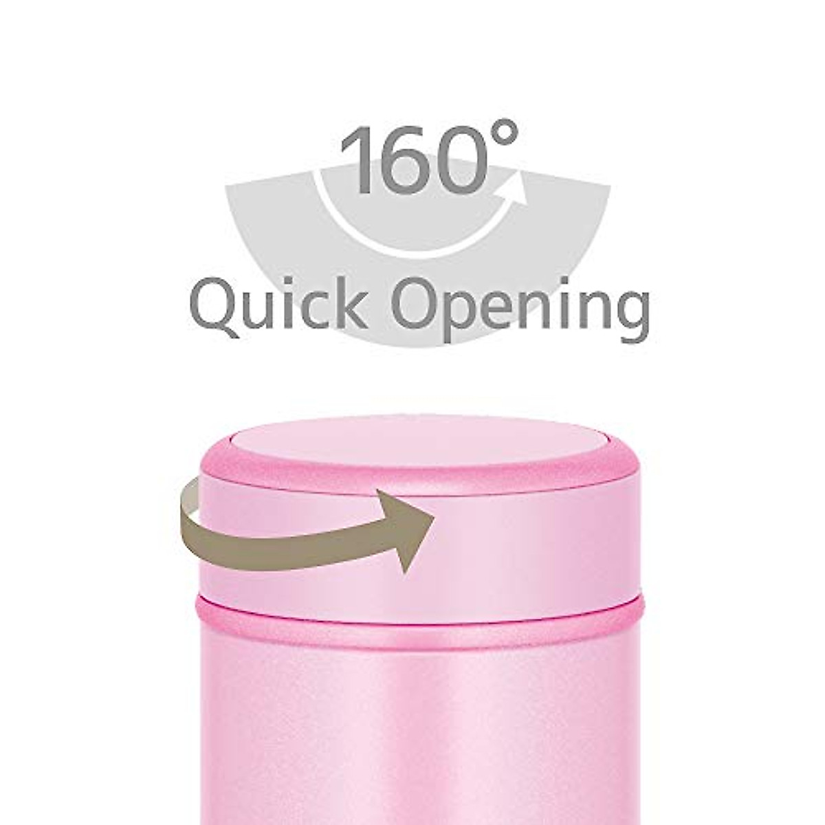 Thermos JOG-250 LP Water Bottle, Vacuum Insulated Travel Mug, 8.5 fl oz (250 ml), Light Pink
