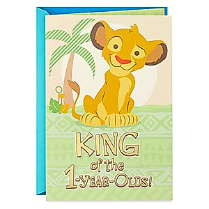 Hallmark First Birthday Card for a Boy (Lion King)