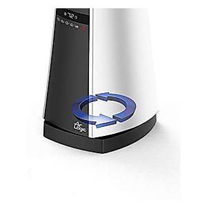 Lasko Oscillating Bladeless Ceramic Tower Space Heater for Home with Enhanced Safety, Adjustable Thermostat, Filter, Timer and Remote Control, 27 Inches, Silver, 1500W, AW300