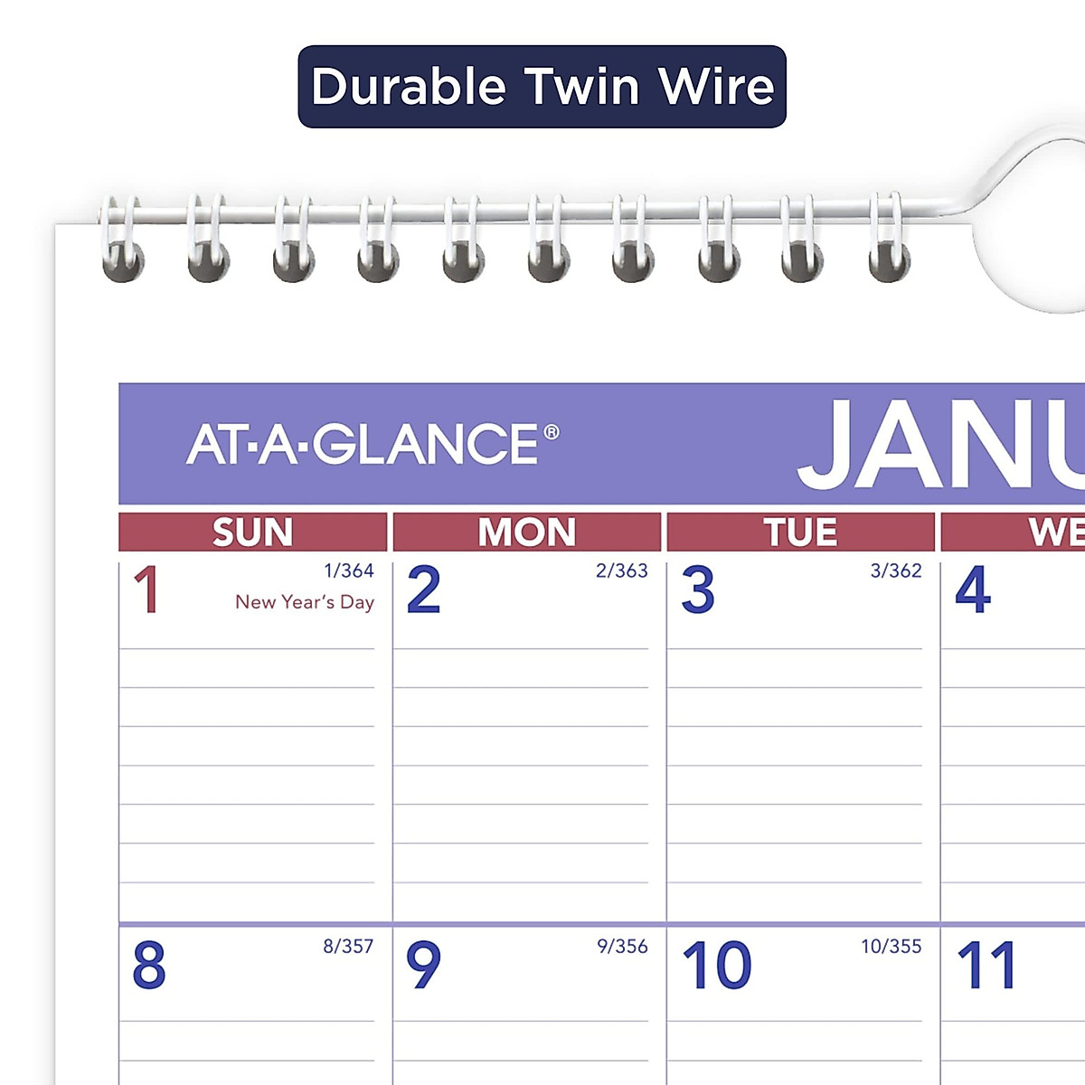 AT-A-GLANCE 2023 Wall & Desk Calendar, 8-1/2" x 11", Small, Unruled Blocks, Spiral Bound, Monthly (PM17028)