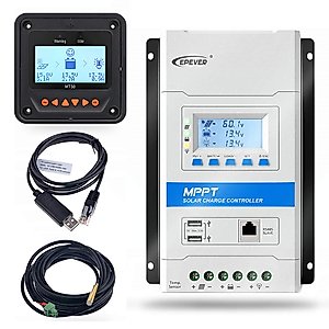 EPEVER Latest MPPT 40A Solar Charge Controller, 12V/24V TRIRON 4210N Intelligent Modular-Designed Regulator with Software Moblie APP -Updated Version of Tracer A/an Series&RS485&MT50&RTS