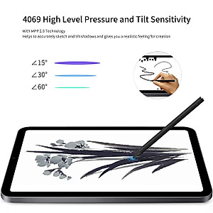 Bluetooth 4.2 Stylus Pen for Microsoft Surface Pro 8, Laptop 4/3/2/1, Surface Book 3/2/1 Laptop and Other Tablets with 4069 Pressure and Tilt Sensitivity,Palm Rejection,Magnetic Design (Black)
