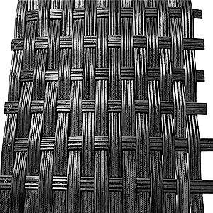 Eagles Wicker Repair Kit, 230Ft/70m Synthetic Rattan Repair Material Waterproof Flat Ribbon for Garden Patio Furniture and Rattan Chair Sofa Basket(8mm W x1.2mm THK)-Black Stripes