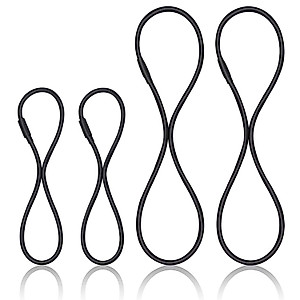 Boseen Universal Elastic Bands Replacement, Anti-aging Rubber Ring for Microphone Shock Mount Holder Clamp Clip, Set of 4 (Black)