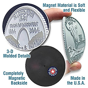 Connecticut State Quarter Magnet by Classic Magnets, 2.5" Diameter, Collectible Souvenirs Made in The USA