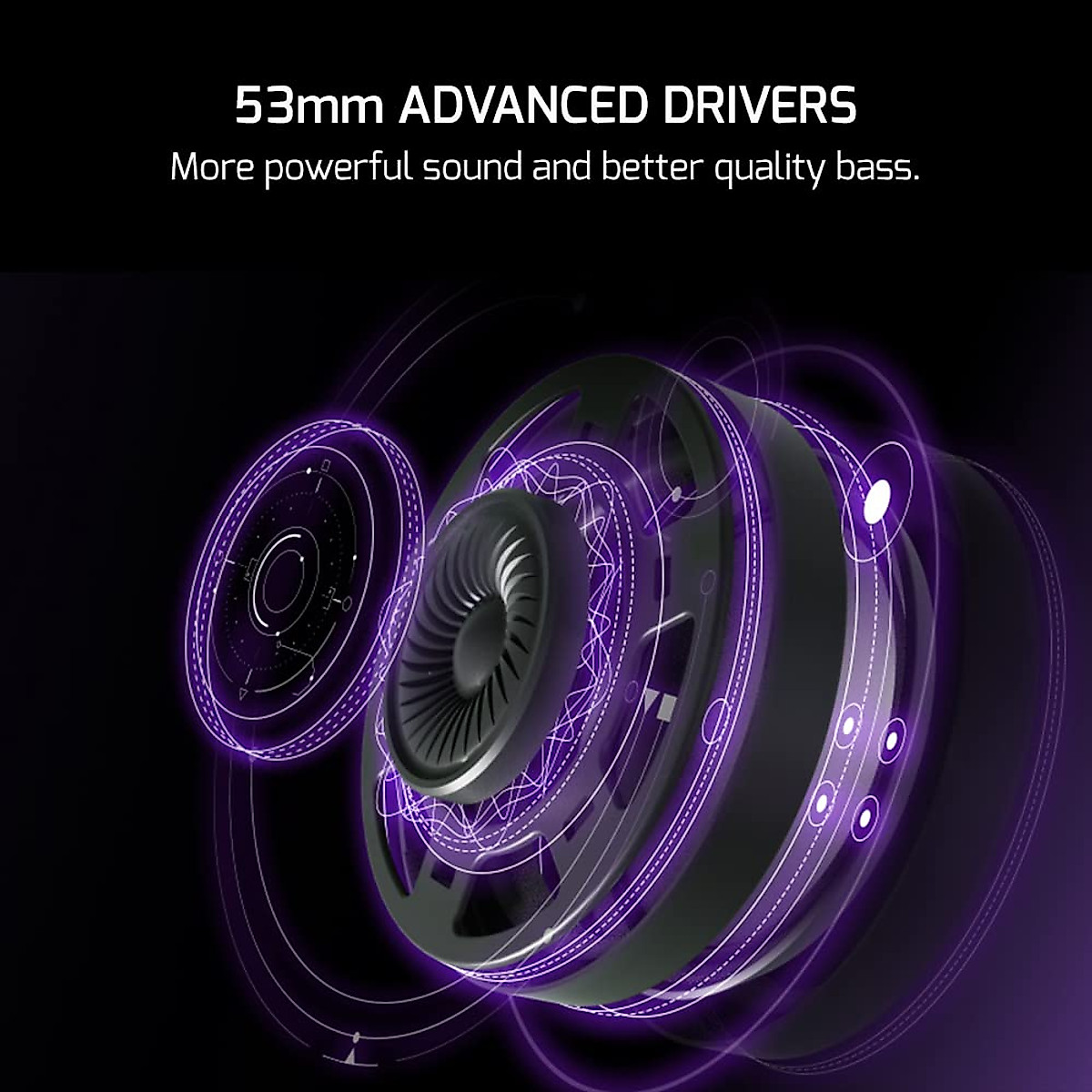 GAMEPOWER Kizaru USB Gaming Headset - 7.1 Virtual Surround Sound, Wired RGB Led Headphones with 53MM Drivers, Comfort Design, 360 Spatial Audio, Noise Cancelling Mic PC, Laptop, Black