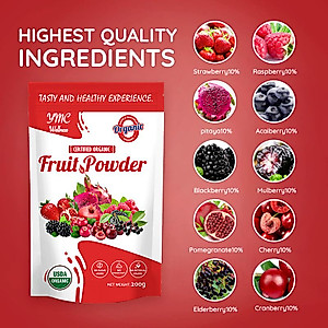 Organic Superfood Fruit Powder Smoothie & Juice mix - Antioxidants Rich Nutrients. Digestive Health, Weight Management, Immune Boosting, Energy boosting, Vitality, Vegan, Non- GMO, Gluten Free, Vegan.