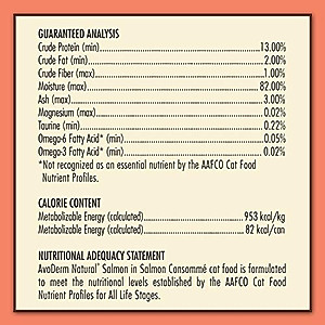 AvoDerm Natural Wild By Nature Salmon in Salmon Consomme Wet Cat Food 3oz