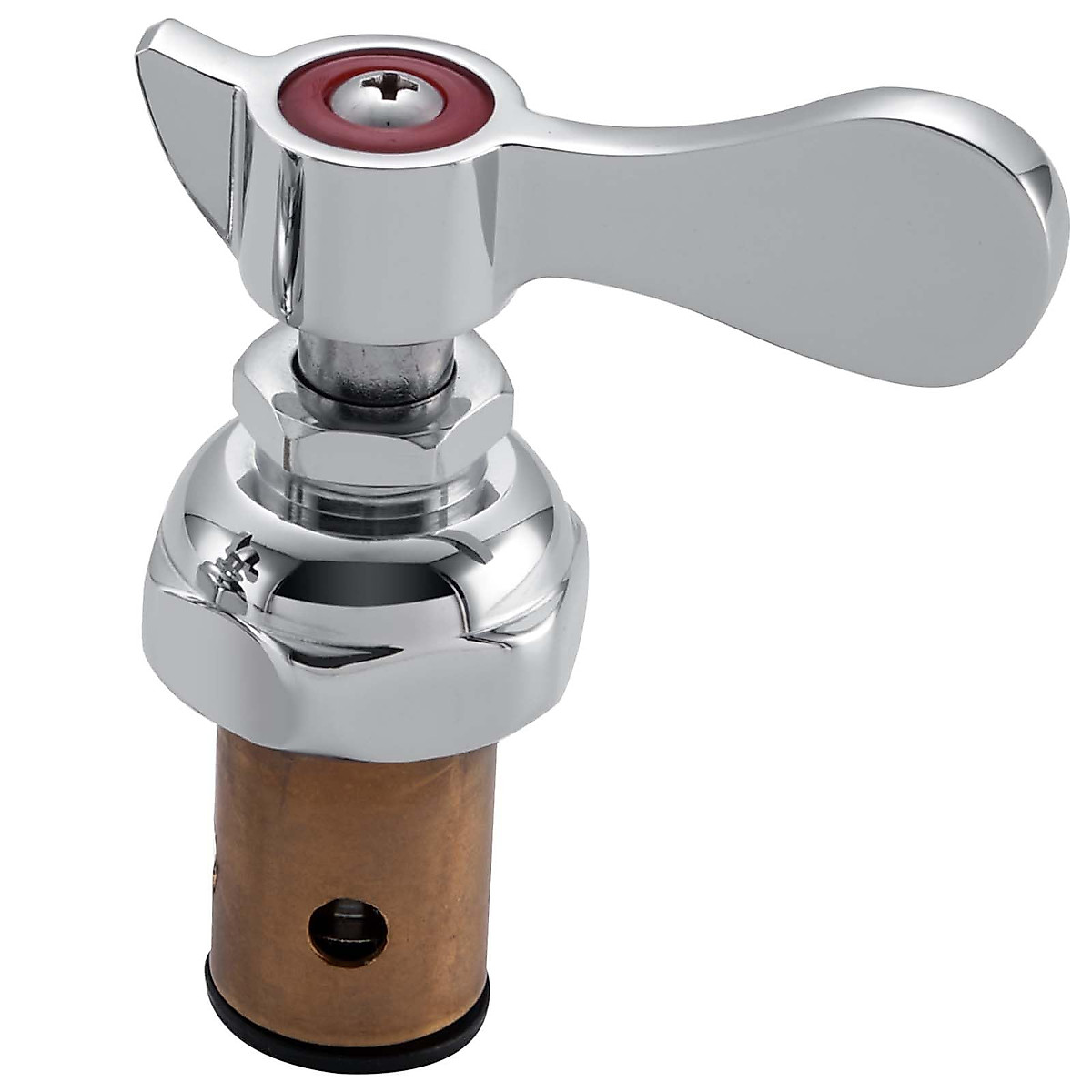 APLWY Brass 002713-40 Hot Side Handle Stem Assembly Replacement Fits All T&S Brass All Faucets, Red, 1 Pcs