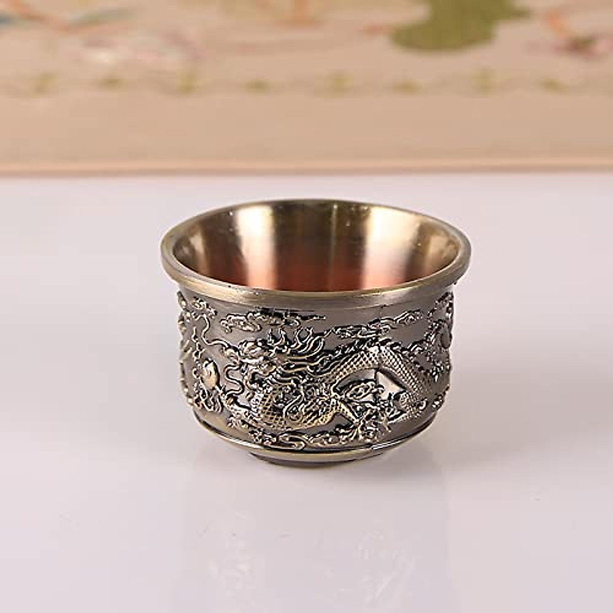 WskLinft Mini Cup Visual Effect Rounded Edge Teacup Decor for Office A