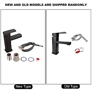 Waterfall Bathroom Faucet, Matte Black Simple Stylish No Leakage Kitchen Sink Faucet with Ceramic Valve Core, Hot Water Cold Water 2 Modes for Bathroom Kitchen Hotel