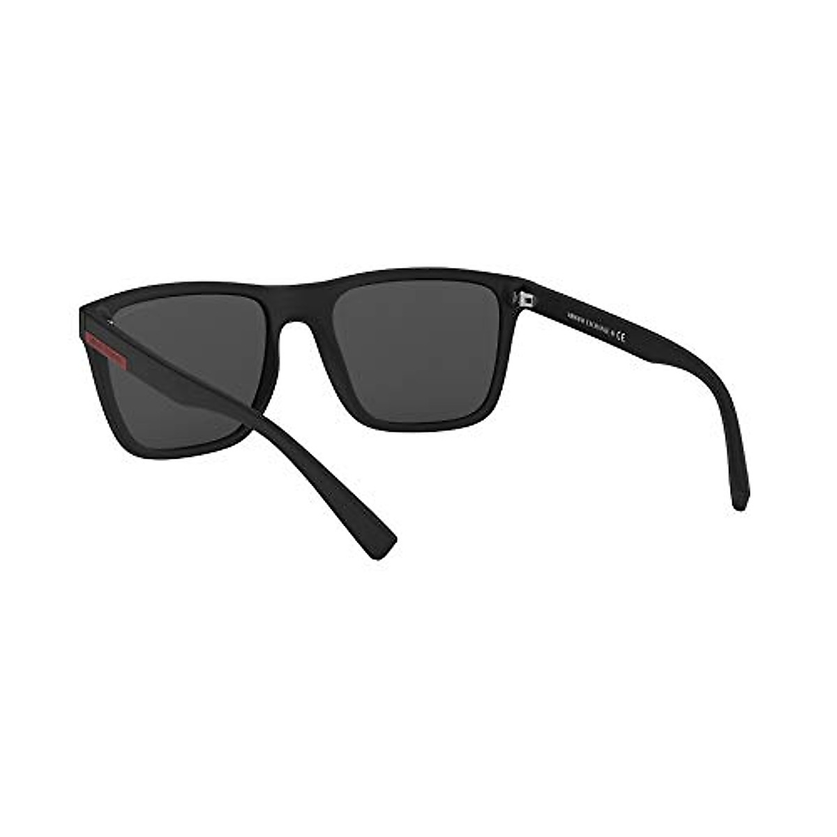 A|X ARMANI EXCHANGE Men's AX4080S Square Sunglasses, Matte Black/Light Grey Mirrored/Black, 57 mm