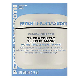 Peter Thomas Roth | Therapeutic Sulfur Acne Treatment Mask | Maximum-Strength Sulfur Mask for Acne, Clears Up and Helps Prevent Acne Blemishes, Oil Absorbing and Pore Cleansing