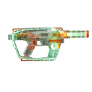 Nerf Modulus Ghost Ops Evader Motorized Blaster - Light-Up See-Through Blaster and Barrel Extension, Includes 12 Official Elite Darts (Amazon Exclusive)
