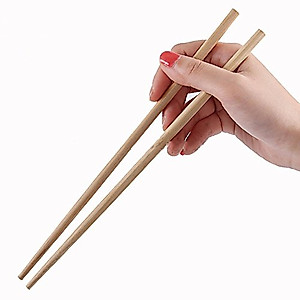 ROYALNA 100 Pairs Palillos UV Treated Premium Disposable Bamboo Chopsticks Sleeved and Separated (Bamboo, 100 pairs)