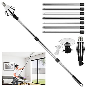 Light Bulb Changer for High Ceilings - 13FT Light Bulb Changer Kit with Extension Pole Light Bulb Changer with Baskets and Suction Cup Light Bulb Removal Tool for High Ceilings and Recessed Lights