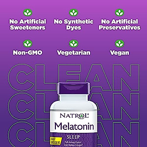 Natrol Melatonin 5mg, Strawberry-Flavored Dietary Supplement for Restful Sleep, 200 Fast-Dissolve Tablets, 200 Day Supply
