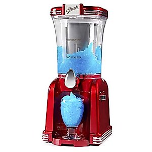 Nostalgia Classic Frozen Drink Maker 32-Ounce Slushie Machine for Home, Retro Red