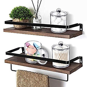 4 Pack of 15 Oz. Plastic Acrylic Bathroom Vanity Countertop Canister Jars with Storage Lid, Apothecary Jars Qtip Holder Makeup Organizer for Cotton Balls,Swabs,Pads,Bath salts (Clear, 15 Oz)