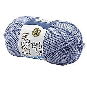 2 Set 1 Roll 5-Strand Wool Yarn Soft Warm DIY Beginner Needlework Hand Knitting Crochet Yarn Ball for Sewing Shop Knitting Yarn