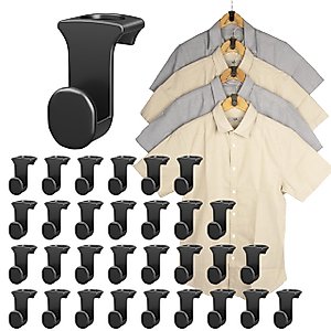Clothes Hanger Space Saving .30Pack Space Saving Hangers Hooks,.Clothes Hanger Connector Hooks.hanger extender hooks.Sturdy Hanger Connector Hooks,space saving hanger hooks as Closet Organizer