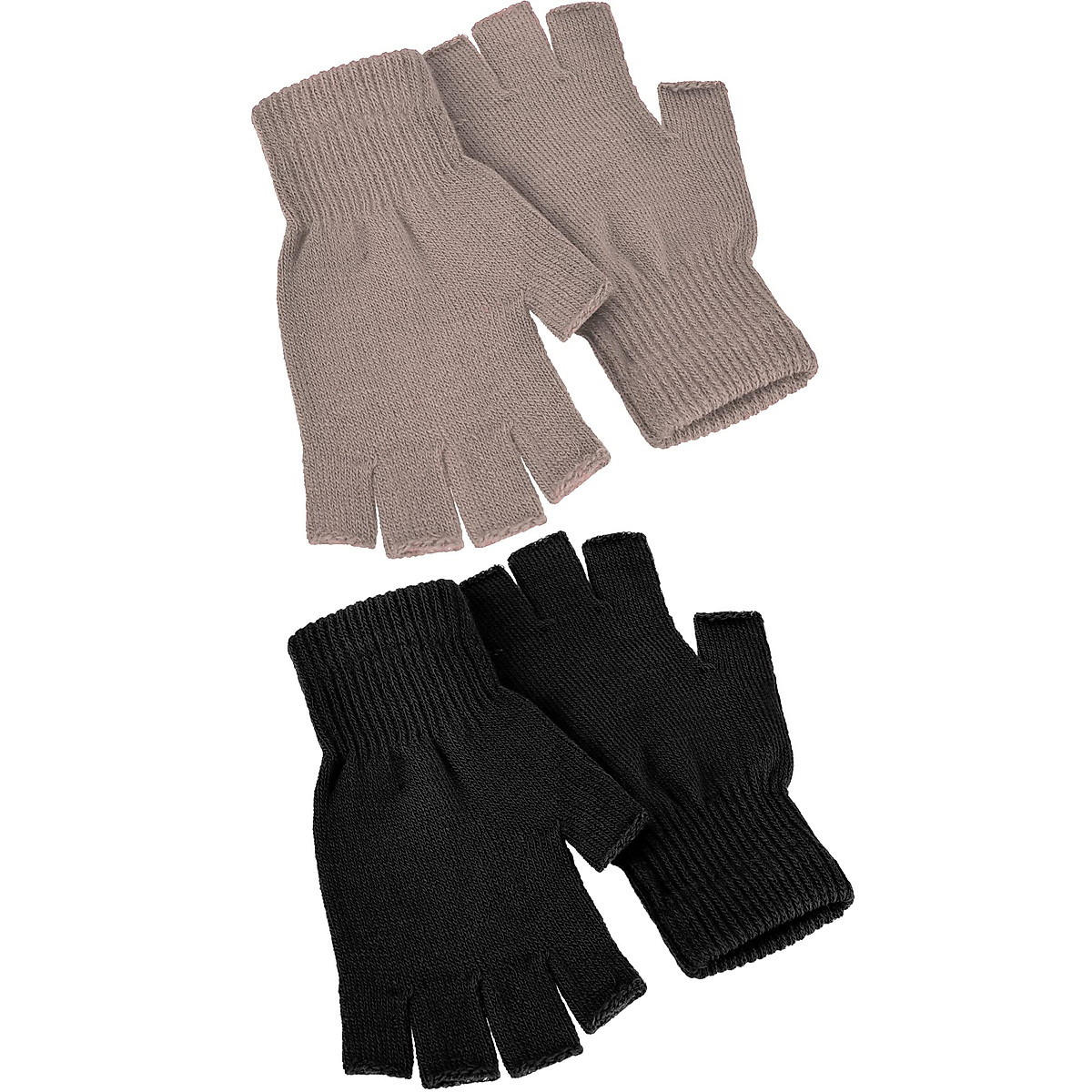 SATINIOR 2 Pair Unisex Half Finger Gloves