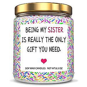 Sister Gifts Birthday Candles Gifts for Sister Best Friends Birthday Gifts for Women Sister Gifts from Sister Thank You Gifts for BFF Bestie Clove Scented Soy Candles Gifts for Her Friendship Gifts