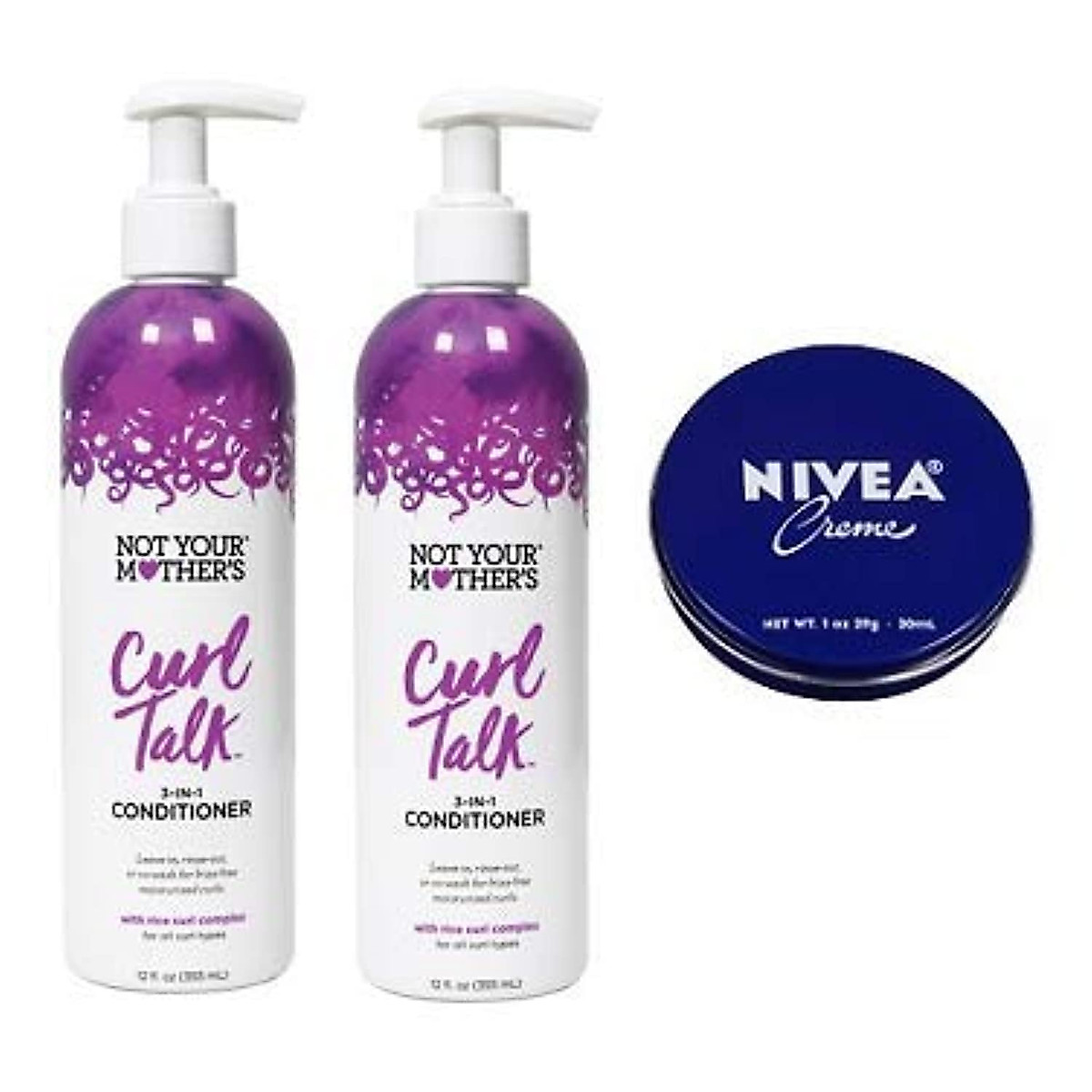 Not Your Mother's 2 Pack Curl Talk 3-in-1 Conditioner 12 Oz.+ Travel Size Body Cream 1 Oz.
