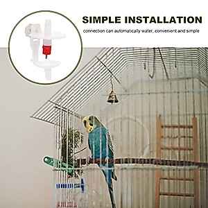 balacoo Bird Water Dispenser 4pcs Bird Water Feeder Automatic Parrot Water Bottle Pet Bird Plastic Drinker Bowl Waterer Clip Dispenser for Cage Pet Budgie Lovebirds Cockatiel Poultry Auto Feeder