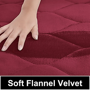 Colorxy Memory Foam Bathroom Rugs, Ultra Soft & Non-Slip Bath Mat, Water Absorbent and Machine Washable Bath Carpet Rug for Shower Bathroom Floor Rugs, 24''x16'', Burgundy