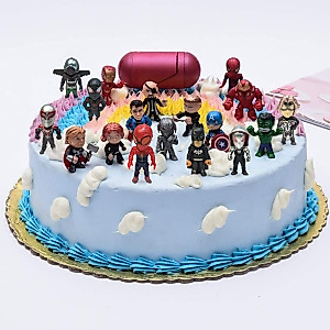 YINGCHENG Superhero Mini Action Figures Sets of 20 Pcs for Kids，Titan Hero Series Small Super Hero Toys Statues Birthday for Boys Party Gifts,cake Topper (20PCS)