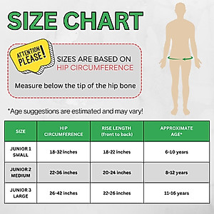 Special Needs Big Kids' Protective Briefs: Pull-on Cloth Diaper for Incontinence & Potty Training, Age 6-16 Years (Black, Junior 1)