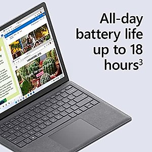 Microsoft Surface Laptop 5 (2022), 13.5" Touch Screen, Thin & Lightweight, Long Battery Life, Fast Intel i7 Processor for Multi-Tasking, 512GB Storage with Windows 11, Platinum