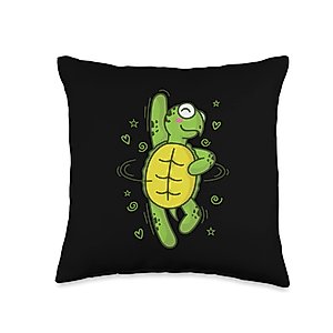 Turtle reptile carapace old Sauropsida Testudines Turtle Dancing Reptile Water Back Shell Throw Pillow, 16x16, Multicolor