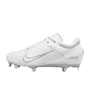 Nike Hyperdiamond 4 Pro Women's Softball Cleat SZ 8 White/Grey