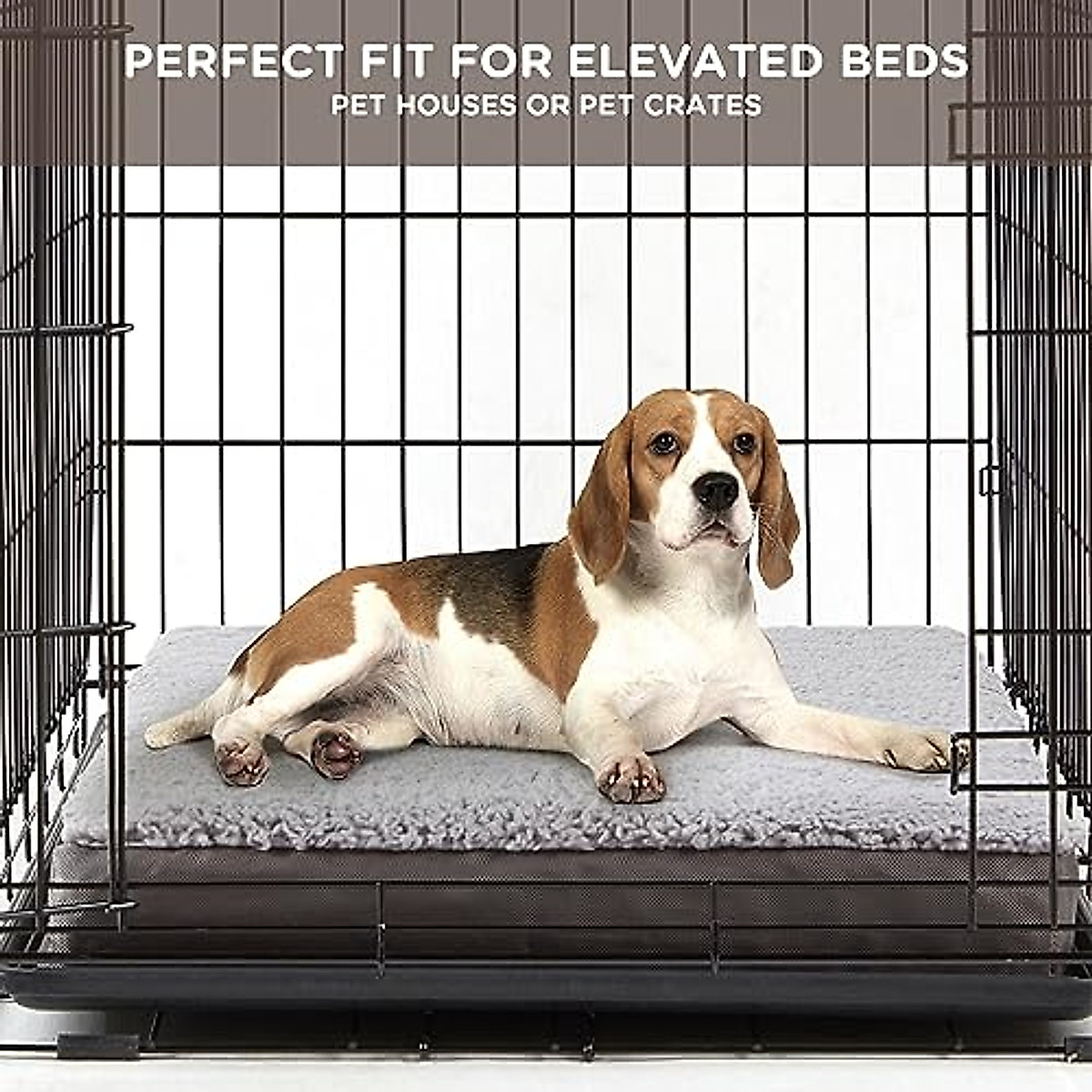 Codi Orthopedic Dog Beds XL for Extra Large Dogs with Memory Foam, Reversible Dog Mat with Removable Cover, Waterproof Pet Bed Machine Washable, Grey