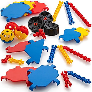 Play22 Building Toys For Kids 165 Set - STEM Educational Construction Toys - Building Blocks For Kids 3+ Best Toy Blocks Gift For Boys and Girls - Great Educational Toys Building Sets - Original