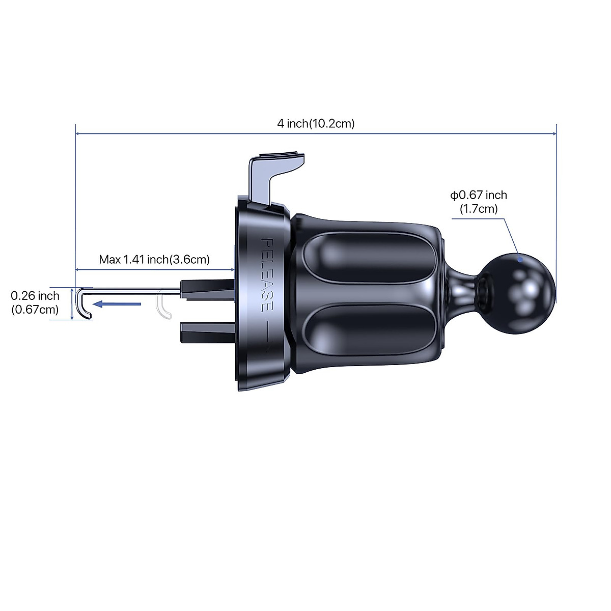 Miracase 3-in-1 Cell Phone Holders for Your Car, Universal Car Phone Holder Mount for Dashboard Air Vent Windshield Compatible with iPhone 15 14 13 12 14 Pro Max Xs XR X, Galaxy Blue