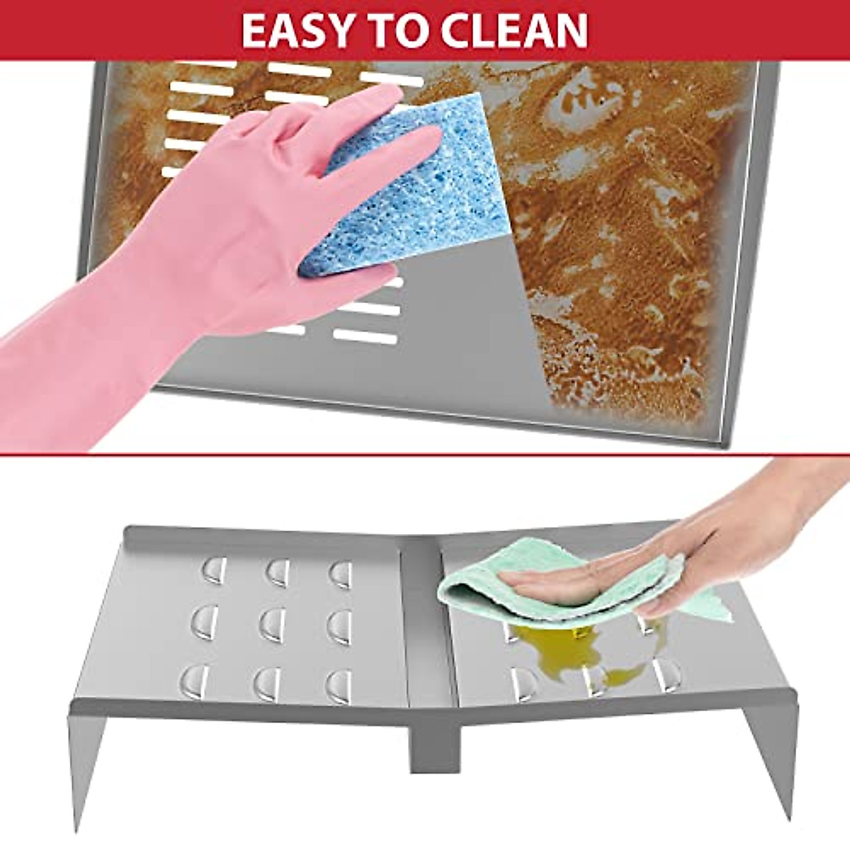 GLOWYE New Griddle Table Top Plate for Blackstone 22 inch Tabletop Griddle, Heavy Duty Stainless Steel Griddle Plate for Blackstone Portable Grill Griddle Replacement Parts with Carry Bag