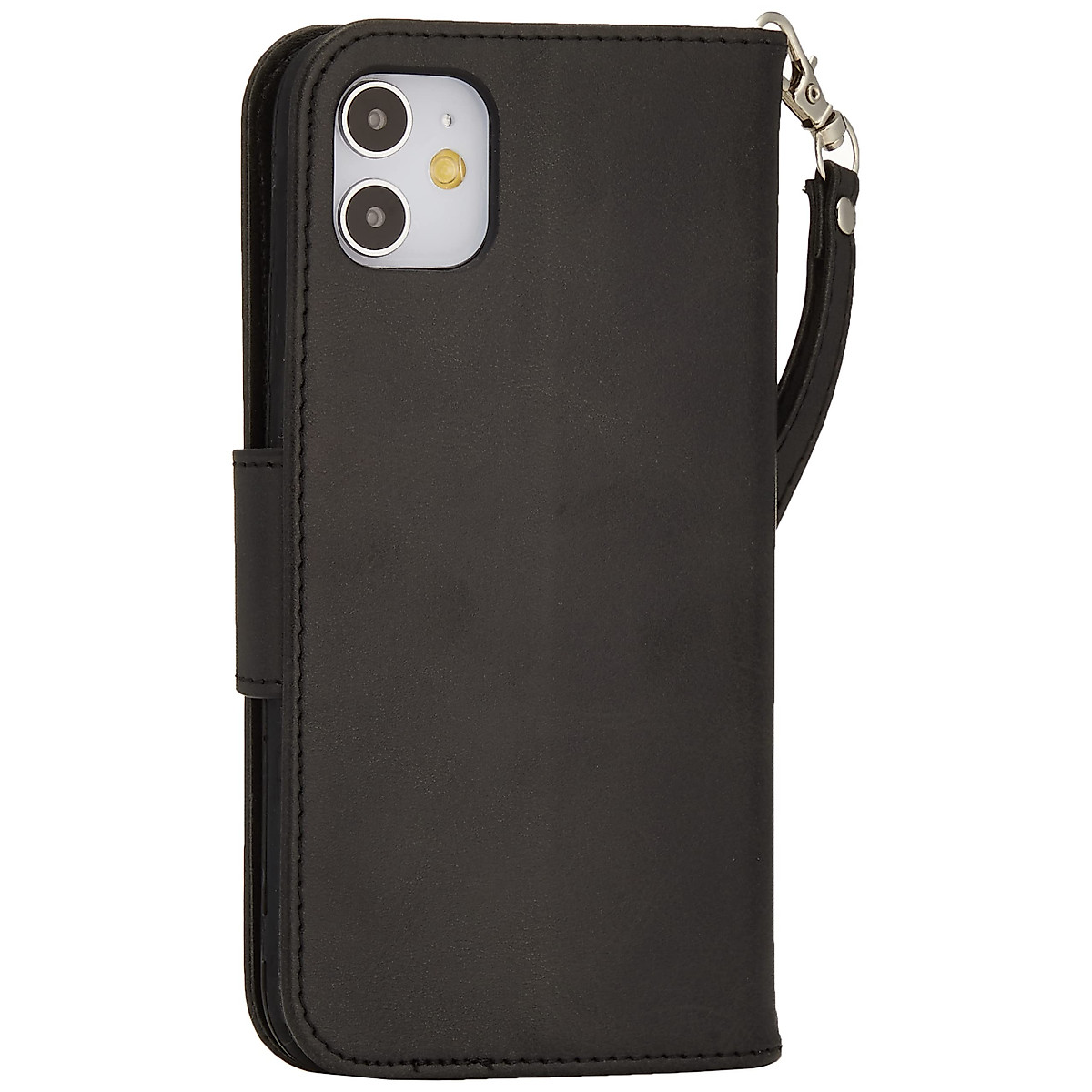 Glow Co, Ltd. iPhone 11 Notebook Type Case with Strap, Black, Tempered Glass & Stylus Pen 406-1-03