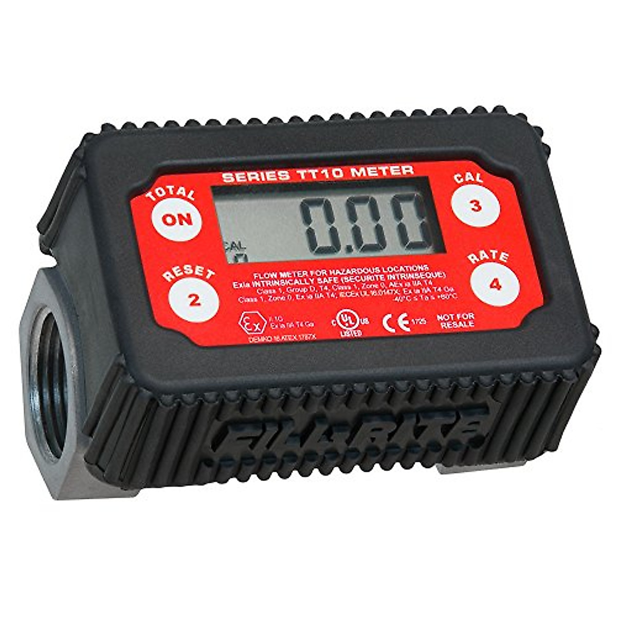 Fill-Rite TT10AB 2-35 GPM Inline Digital Turbine Fuel Meter,black/Red