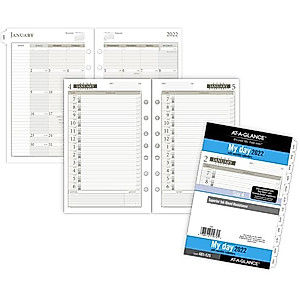 AT-A-GLANCE 2022 Daily Planner Refill by AT-A-GLANCE, 12010 Day-Timer, 5-1/2" x 8-1/2", Size 4, Desk Size, One Page per Day, Loose-Leaf (481-125)