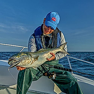 PENN Wrath Spinning Inshore Fishing Reel, Oil Felt Front Drag, Max of 10lb | 4.5kg, Made with a Lightweight, Corrosion-Resistant Graphite Body, Black, Blue, 2500