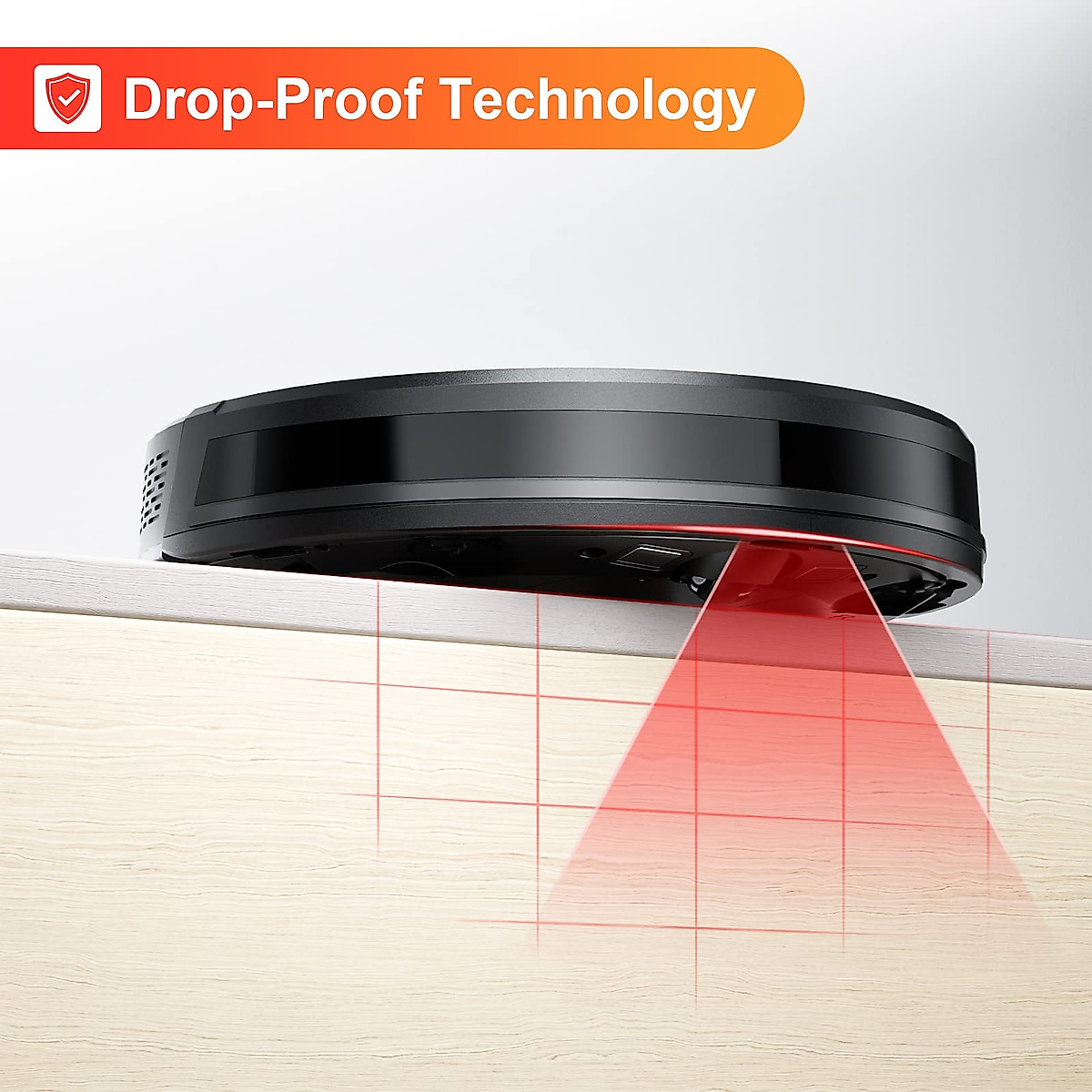 TAB Robot Vacuum Cleaner - 2200Pa Suction Automatic Robotic Vacuum Cleaner for Pet Hair, Smart Cleaner for Hard Floor and Carpets, Remote and App Controls, Self-Charging Cleaning Robot (Classic)