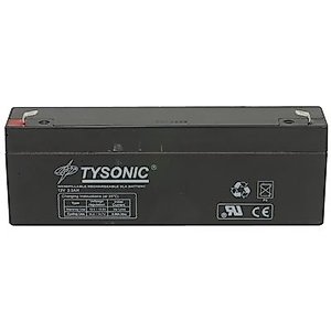 Tysonic TY-12-2.3 Sealed Lead Acid Rechargeable Battery, 12V, 2.3Ah, 2.4" H x 7" L x 1.3" W