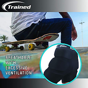 Trained Padded Protective Shorts for Extreme Sports Black
