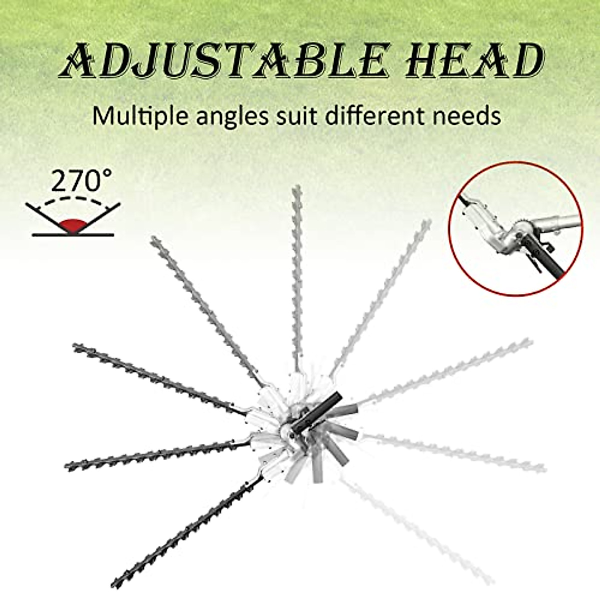 DatingDay 52cc 6 in 1 Gas Petrol Hedge Trimmer Brush Cutter Chainsaw Multifunctional