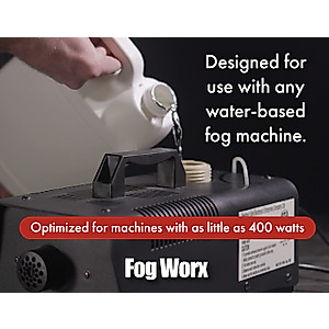 FogWorx Fog Juice - 1 Half Gallon of Premium Fog Fluid (64oz) - Medium Density, High Output, Long Lasting Fog Machine Fluid
