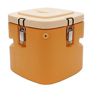 Bulelula 10QT Insulated Soup Container Commercial Food Warmer for Hot&Cold Food, 2.5 Gallon Hot Box for Catering, Food Cooler Soup Carrier for Restaurant, Canteen, Home 6H Insulation Time (Yellow)